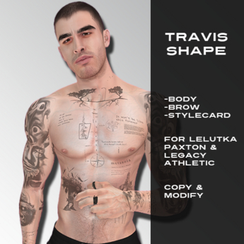 Second Life Marketplace - The Pax Collective - Travis Shape for LeLutka Paxton